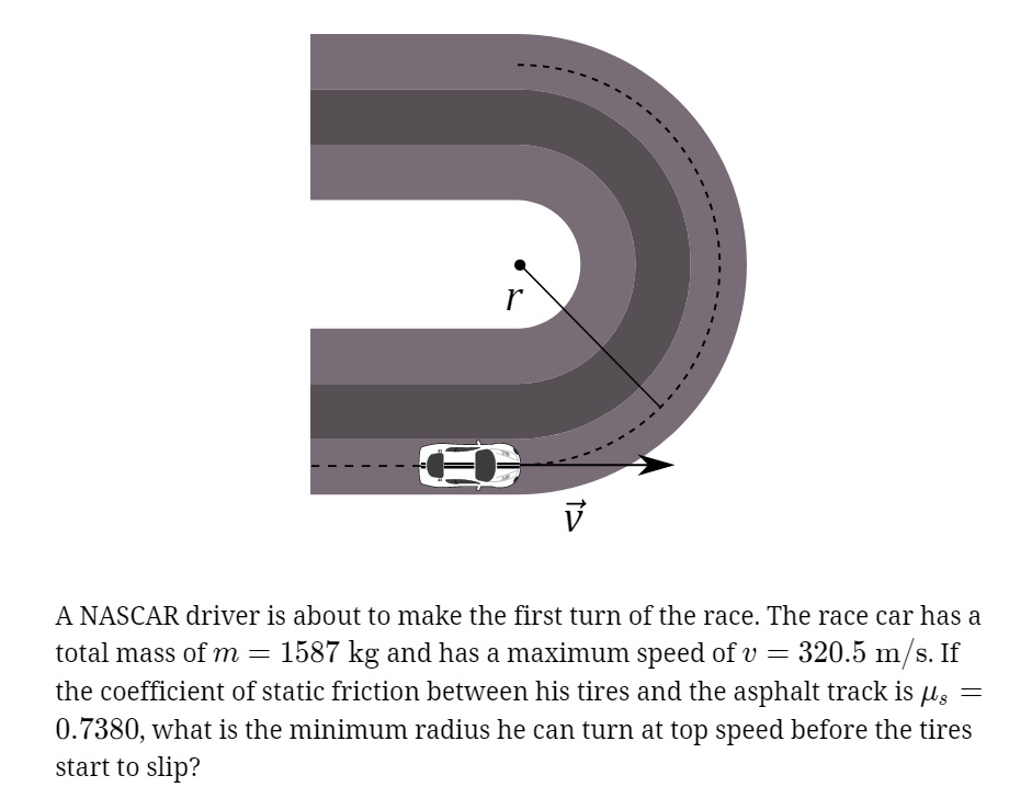 Solved A Nascar Driver Is About To Make The First Turn Of The Race