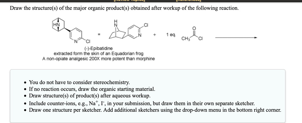 SOLVED: Draw the structure(s) of the major organic product(s) obtained ...
