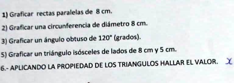 SOLVED: Ayudaaa doy coronita 1) Graficar rectas paralelas de 8 cm 2 ... SOLVED: Ayudaaa doy coronita 1) Graficar rectas paralelas de 8 cm 2 ...