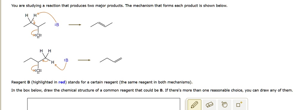 You are studying a reaction that produces two major products. The ...