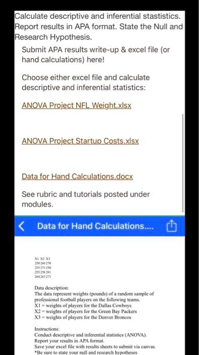 SOLVED: Calculate descriptive and inferential statistics. Report results in APA format: State ...