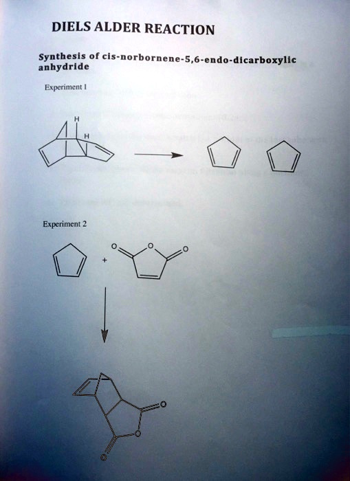 SOLVED: DIELS-ALDER REACTION Synthesis of cis-norbornene-5,6-endo ...