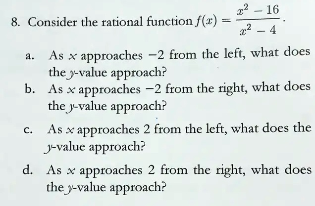 SOLVED: 12 16 8 Consider the rational function f(c) 22 4 As x ... SOLVED: 12 16 8 Consider the rational function f(c) 22 4 As x ...
