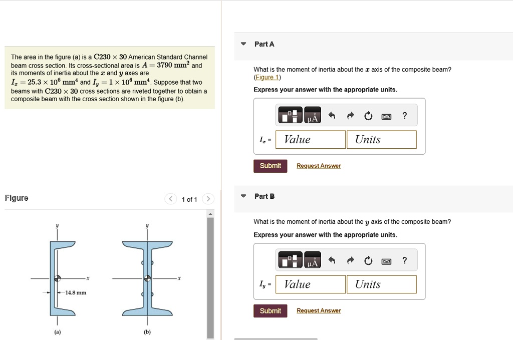 SOLVED: PartA The area in the figure (a) is a C230 30 American Standard ...