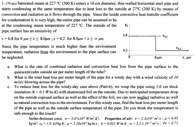 VIDEO solution: Saturated steam at 227Â°C flows through a 10 cm ...