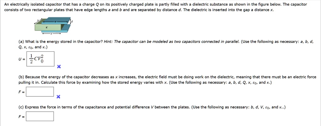 Solved An Electrically Isolated Capacitor That Has Charge On Its Positively Charged Plate