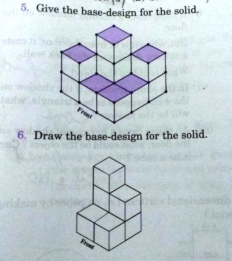 SOLVED: 'Draw the base design for the solid of given figures'