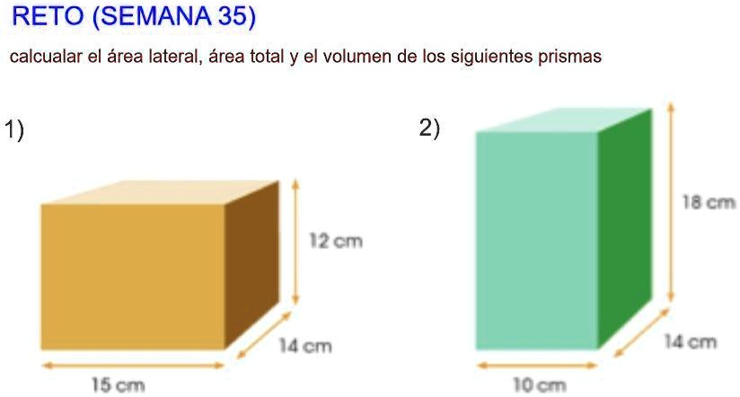 determinar el area lateralarea total y volumen de los siguientes ... determinar el area lateralarea total y volumen de los siguientes ...