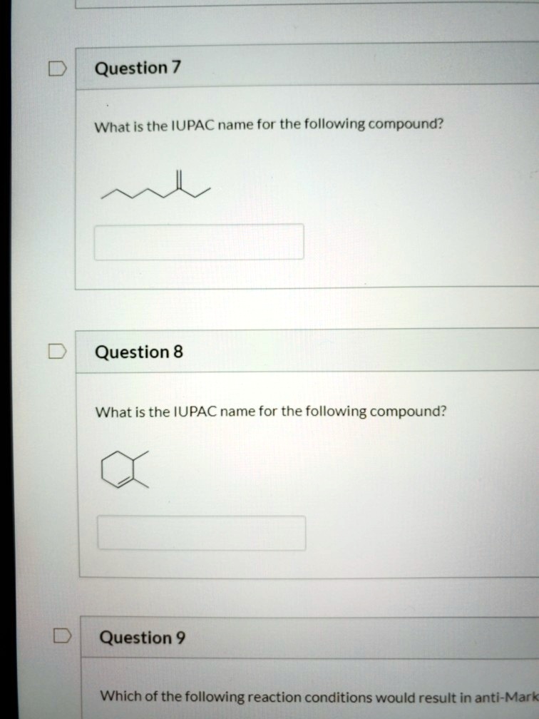 Question 7What is the IUPAC name for the following co… - SolvedLib