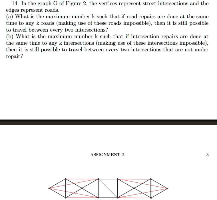 VIDEO solution: 14. In the graph G of Figure 2, the vertices represent street intersections and ...