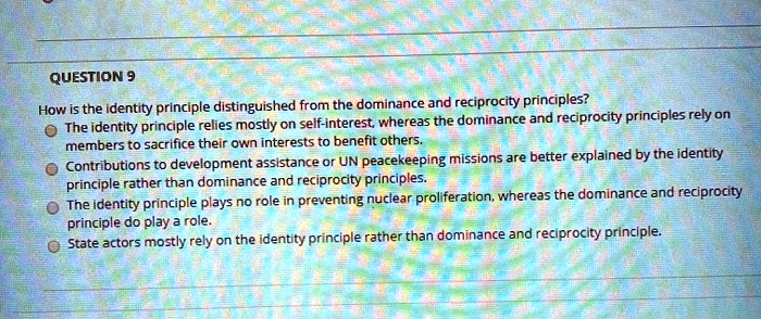 SOLVED: How is the identity principle distinguished from the dominance ...