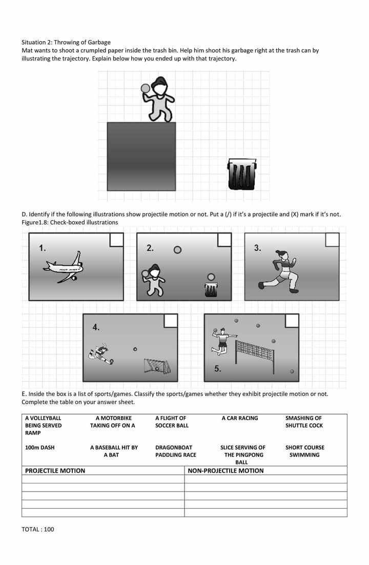 Situation 2: Throwing of Garbage Mat wants to shoot a crumpled paper ...