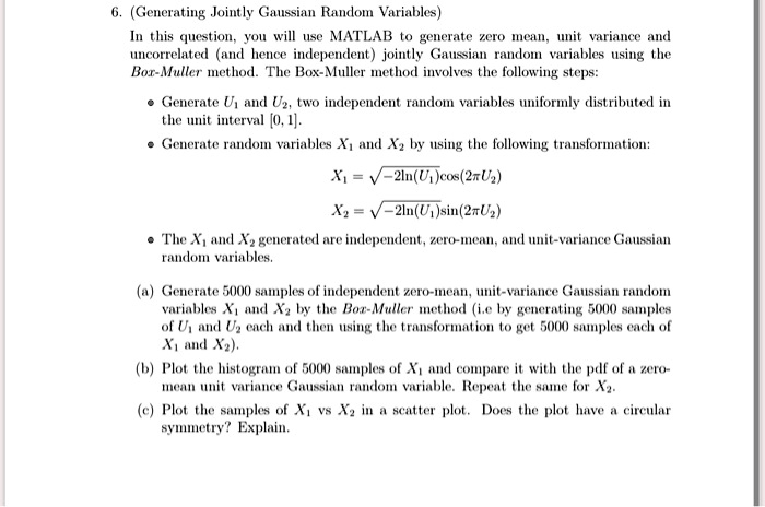 generating jointly gaussian ranlom variables iu this question you will use matlab gcuerate ecro ...