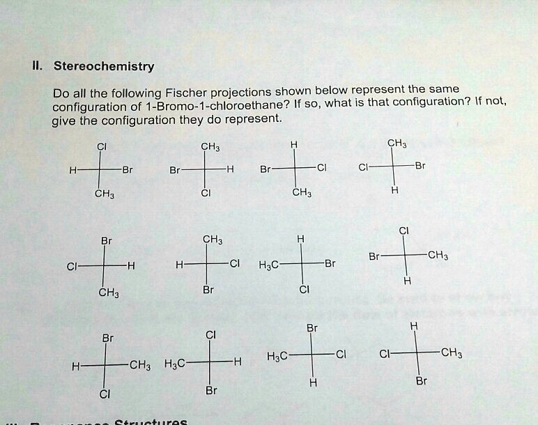 stereochemistry do all the following fischer projections shown below represent the same ...