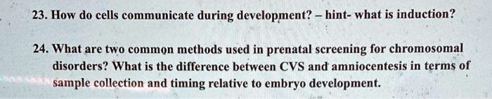 SOLVED: 23. How do cells communicate during development? - hint - what ...