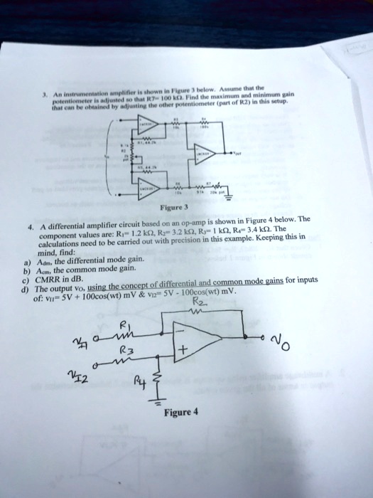 an instrumentation amplifier is shown in figure 3 below assume that the ...