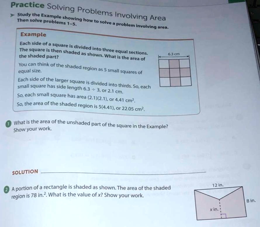 SOLVED: Practice Solving Problems Study the Example showing Involving ...