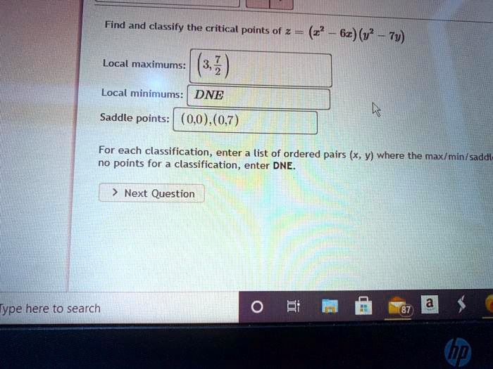 SOLVED:Find and classify the critical points of 62) (v2 Local maximums: Local minimums: DNE ...