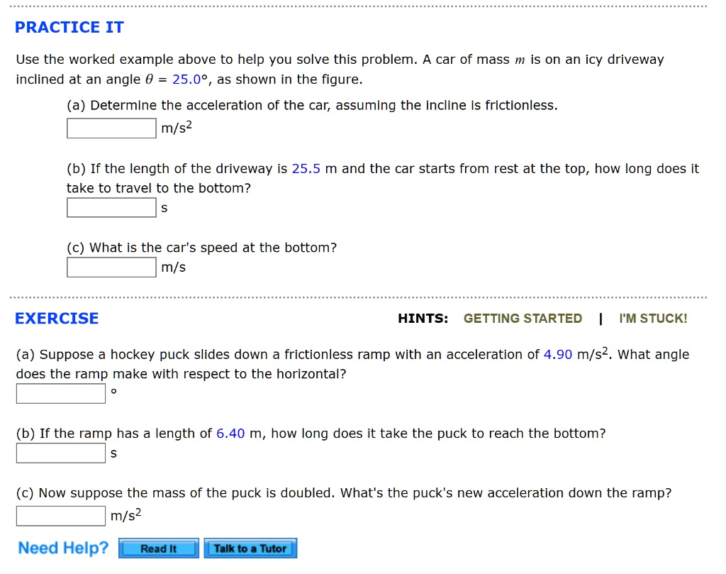practice it use the worked example above to help you solve this problem a car of mass m is on an ...