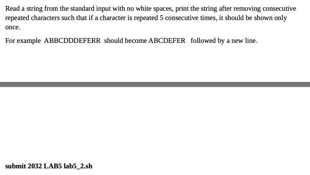 SOLVED: Read a string from the standard input with no white spaces ... SOLVED: Read a string from the standard input with no white spaces ...