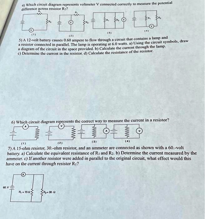 Solved Difference Across Resistor R 3 2 6 Which Circuit Diagram