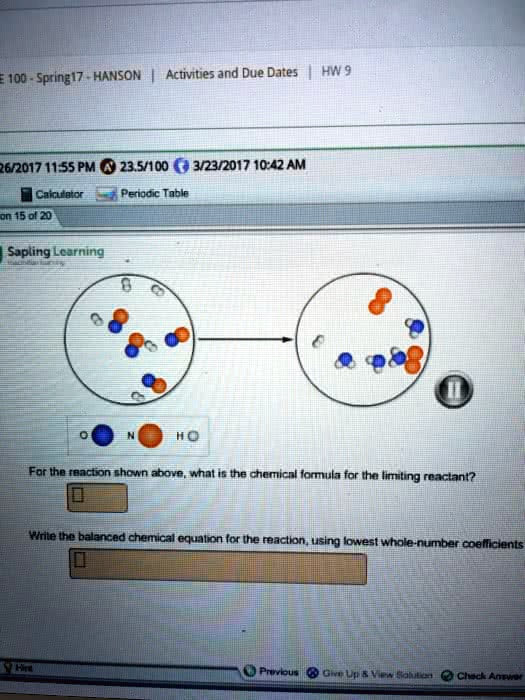 SOLVED: ' For the reaction shown above, what is the chemical formula ...