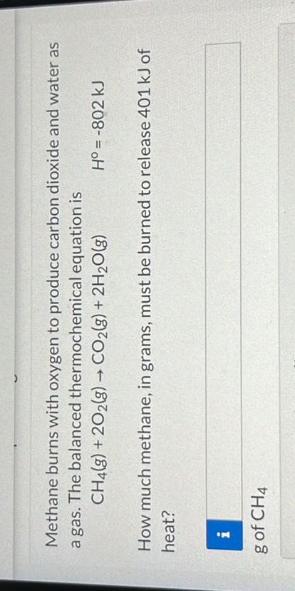 SOLVED: Methane burns with oxygen to produce carbon dioxide and water ...