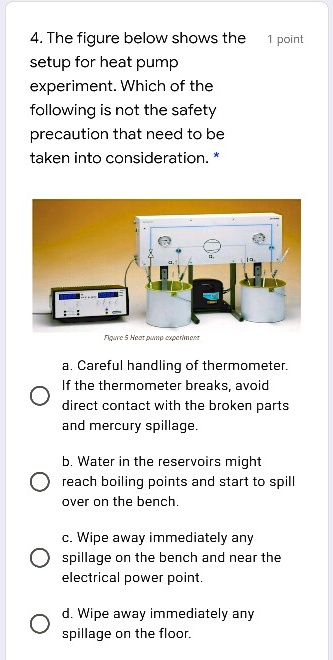 SOLVED: The figure below shows the setup for heat pump experiment ...