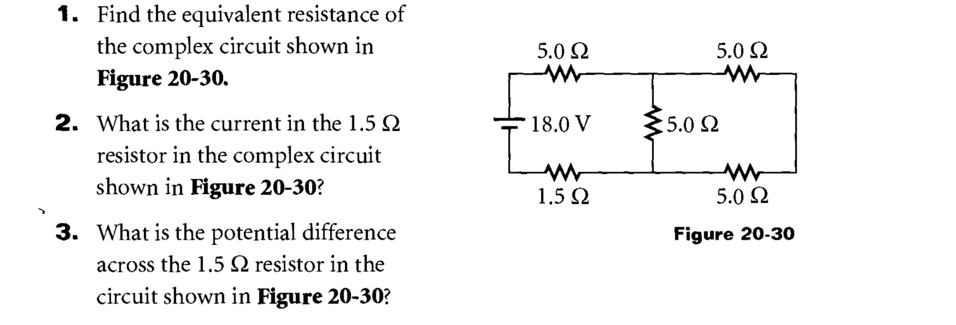 1. Find the equivalent resistance of the complex circuit shown in ...