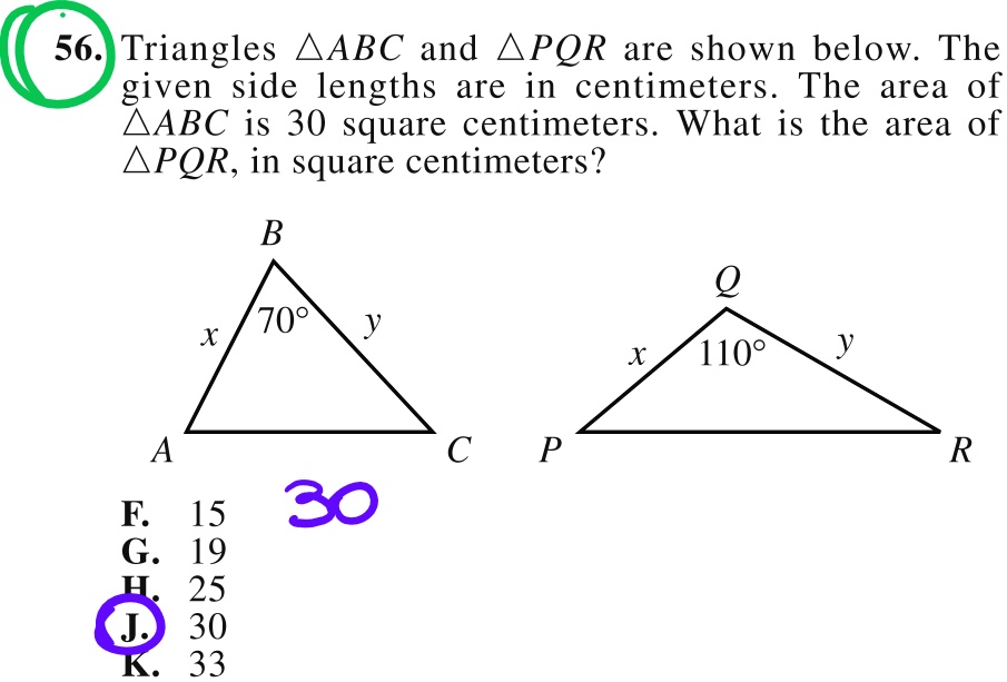 56 triangles aabc and pqr are shown below the given side lengths are in ...