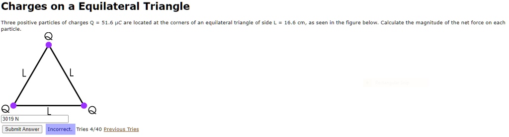 SOLVED:Charges on Equilateral Triangle Three positive particles of ...