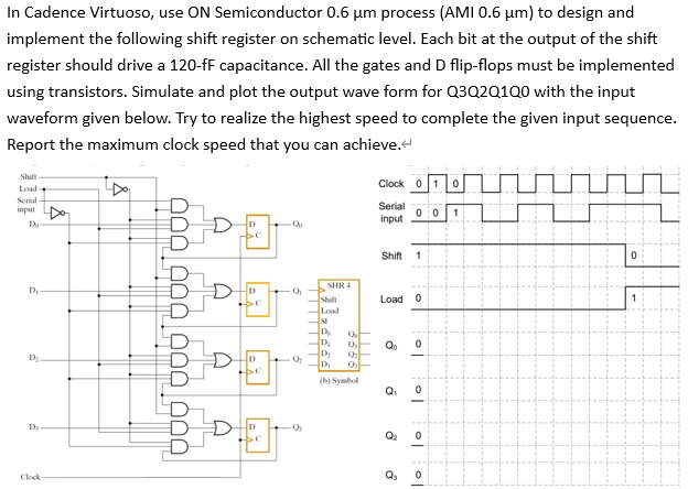 SOLVED: In Cadence Virtuoso, use ON Semiconductor 0.6 µm process (AMI 0.6 µm) to design and ...