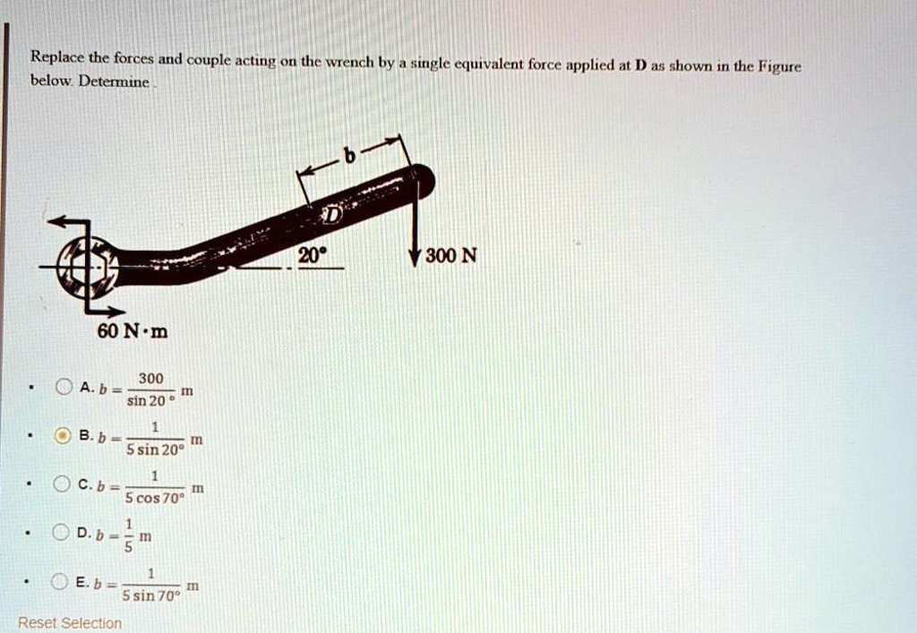 replace the forces and couple actug on the wrench by single equivalent ...