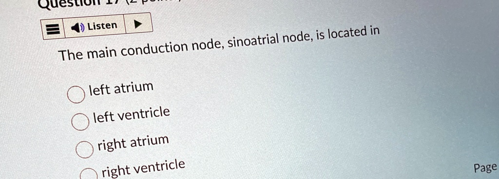the main conduction node sinoatrial node is located in left atrium left ...