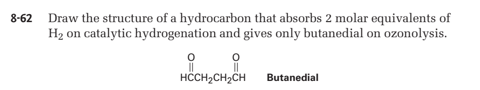8 62 draw the structure of a hydrocarbon that absorbs 2 molar ...