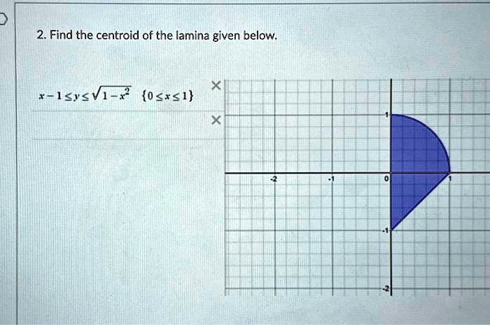 [GET ANSWER] need help finding the centroid of the lamina 2find the ...