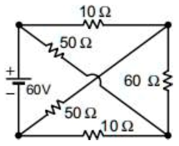SOLVED: Using delta-star transformation, determine the current in the ...