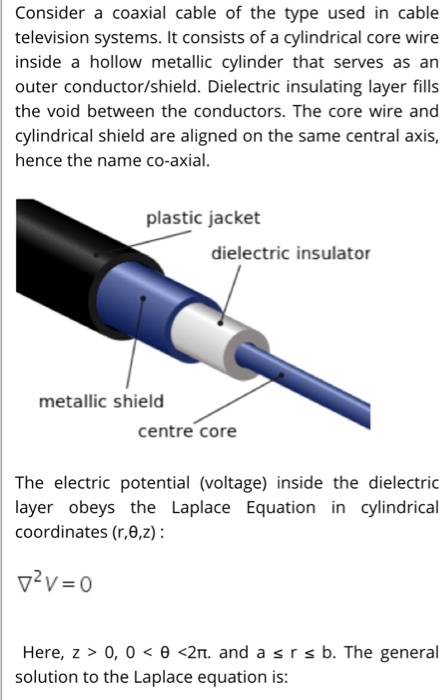SOLVED: Consider a coaxial cable of the type used in cable television ...