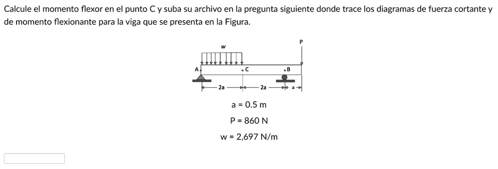 calcule el momento flexor en el punto cy suba su archivo en la pregunta ...