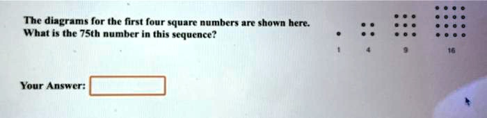SOLVED: The diagrams for the first four square numbers arc shown here: hat the ZSth number in ...