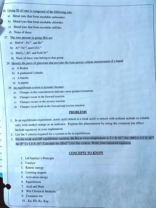 SOLVED: Grup Ilolions composcdof the following ions: Metal ions that ...