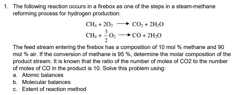 SOLVED: The following reaction occurs in a firebox as one of the steps ...