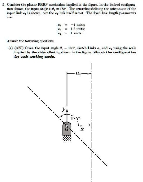 SOLVED: Consider the planar RRRP mechanism implied in the figure. In ...