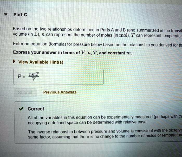 [GET ANSWER] part based on the two relationships determined in parts a ...