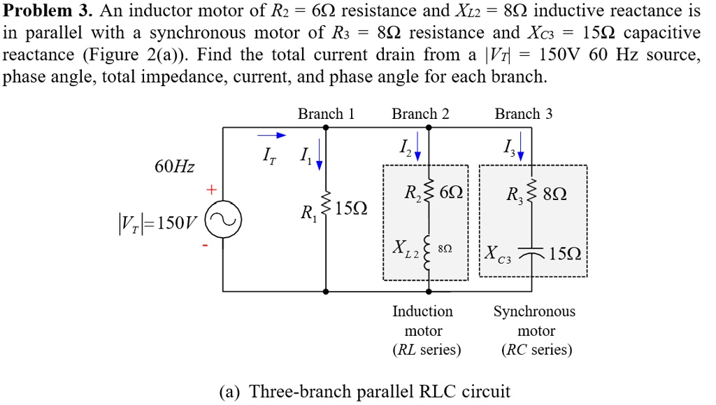 Problem 3. An inductor motor of R2 = 6Ω resistance and XL2 = 8Ω ...