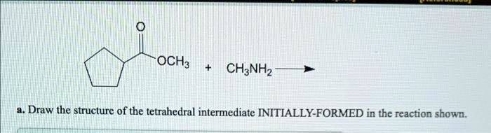 SOLVED: a. Draw the structure of the tetrahedral intermediate INITIALLY-FORMED and the reaction ...