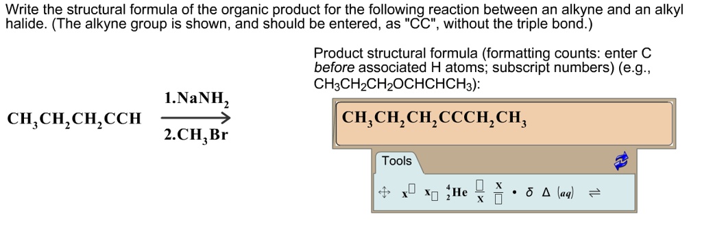 SOLVED: Write the structural formula of the organic product for the ...