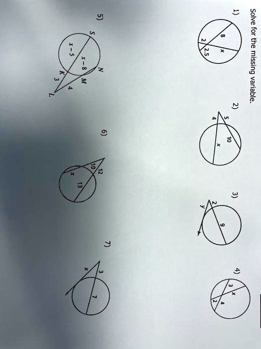 Solved Solve For The Missing Variable