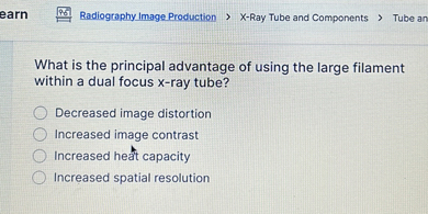 SOLVED: What is the principal advantage of using the large filament ...
