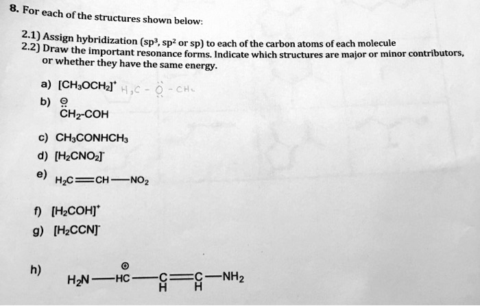 SOLVED: For each of the structures shown below: 2.1) Assign ...